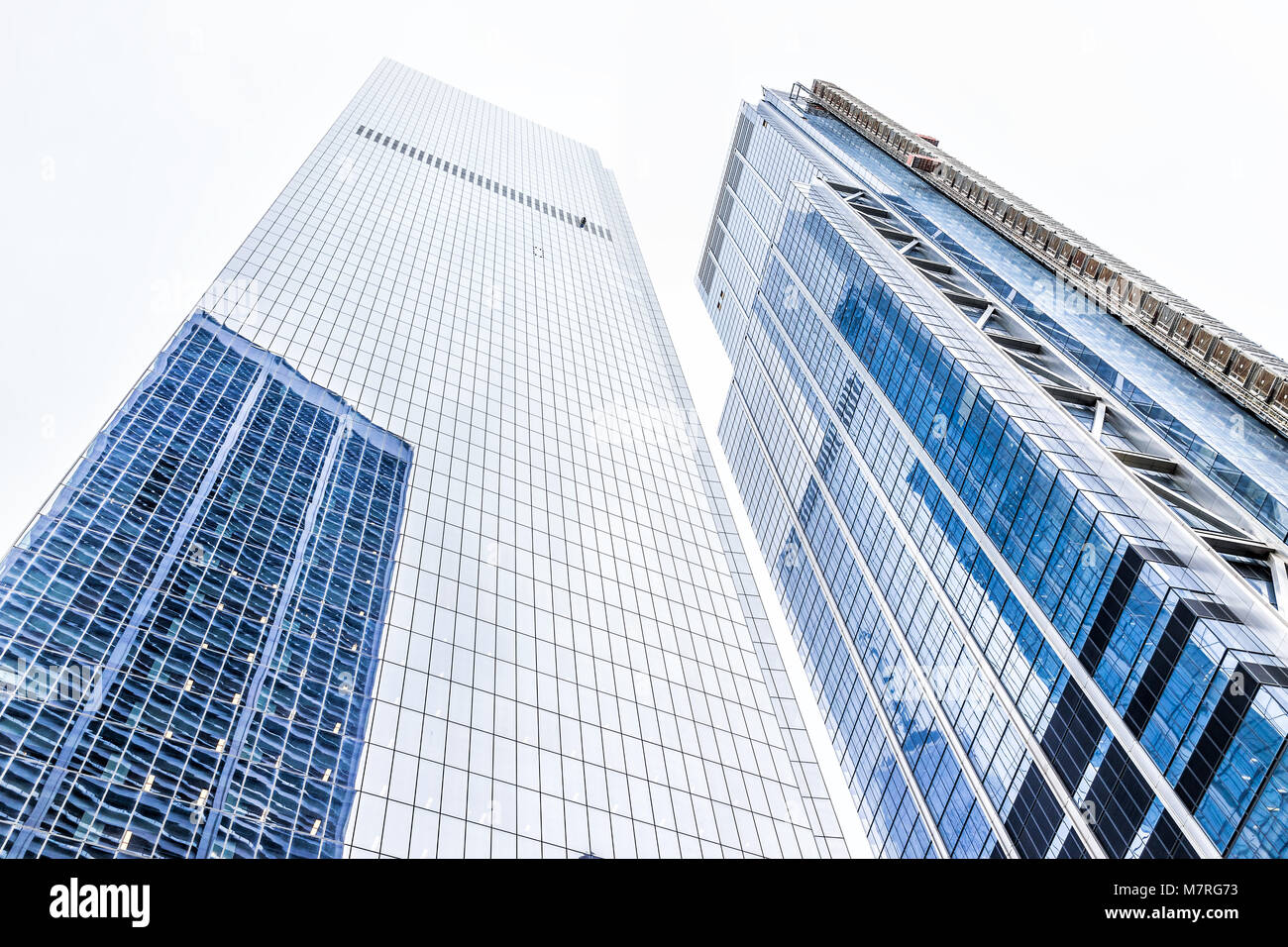 Cityscape skyline architecture of lower financial district downtown ...