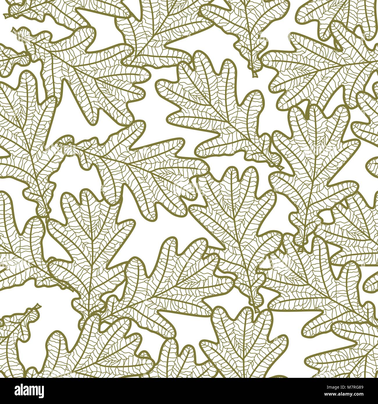 seamless pattern from graphic oak leaves Stock Vector Image & Art - Alamy