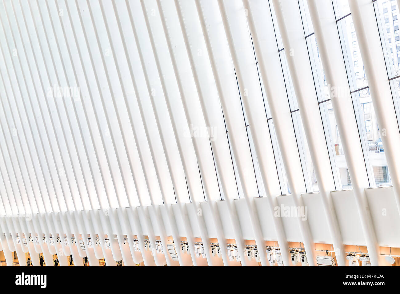 New York City, USA - October 30, 2017: The Oculus transportation hub ...