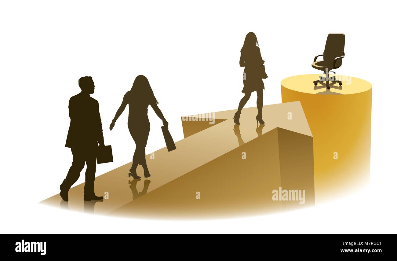 Rat race. Determined businesspeople in the competition for a good ...