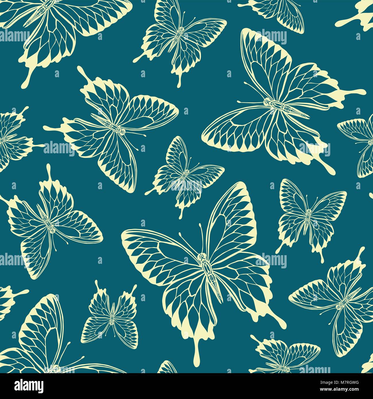 seamless pattern from butterflies Stock Vector Image & Art - Alamy