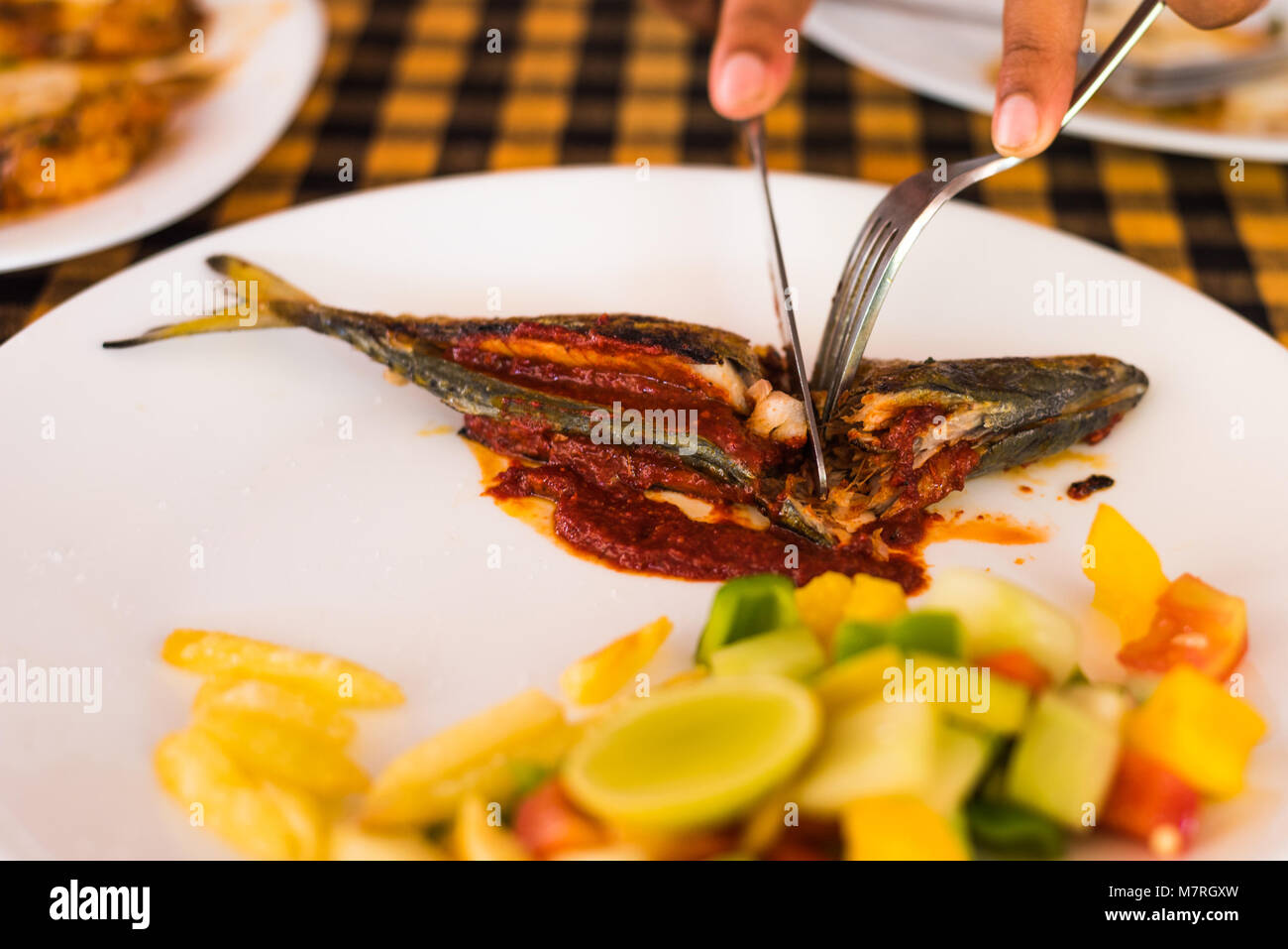 Goan dish Mackerel Reshado fry Stock Photo - Alamy