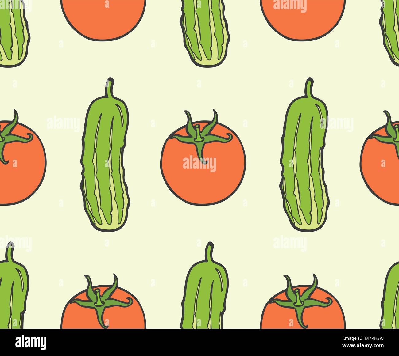 Vegetable salad from cucumber Stock Vector Images - Alamy