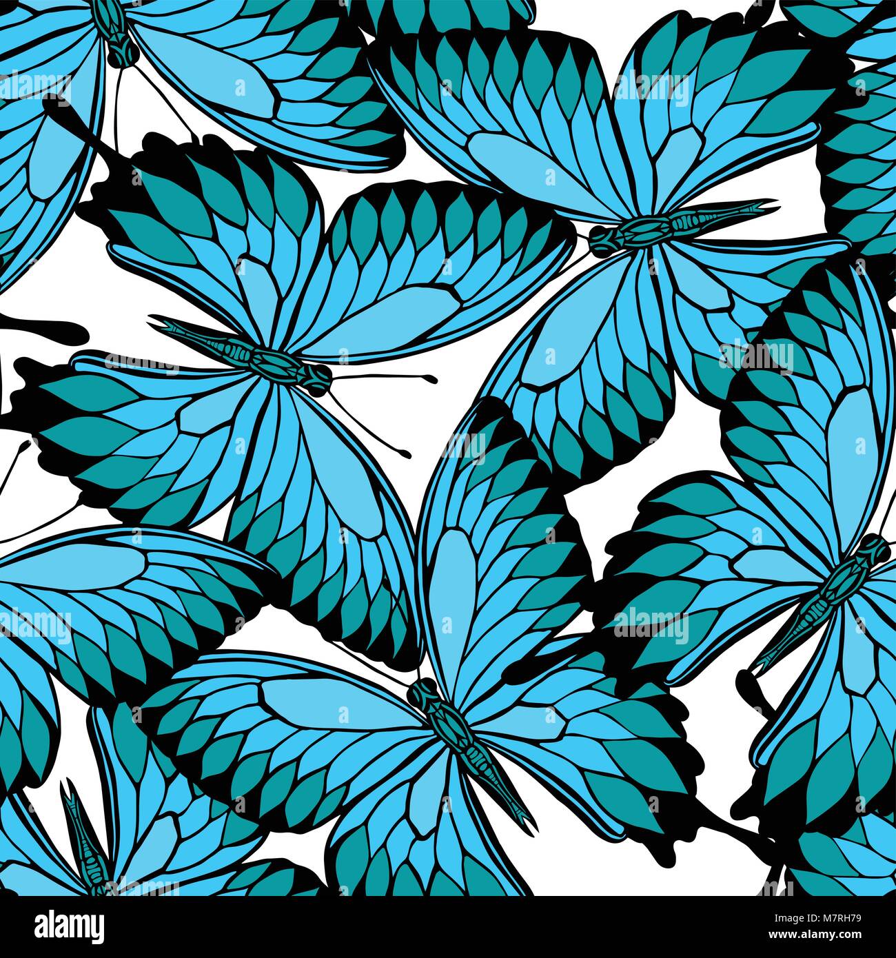 seamless pattern from butterflies Stock Vector Image & Art - Alamy