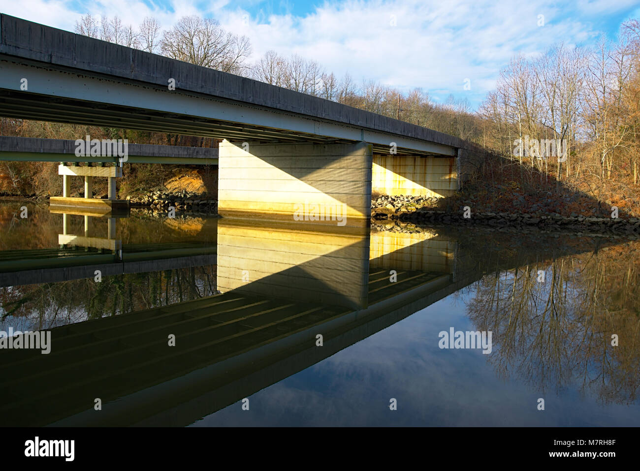 Overpass over Patuxent River on autumn day Stock Photo - Alamy