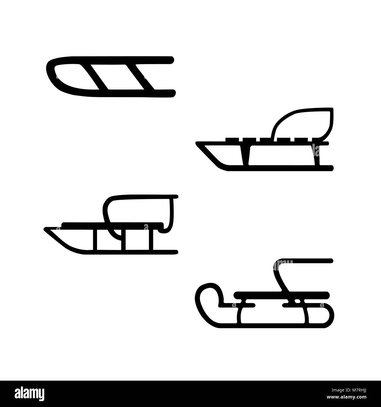 Toboggan sleds Stock Vector Images - Alamy
