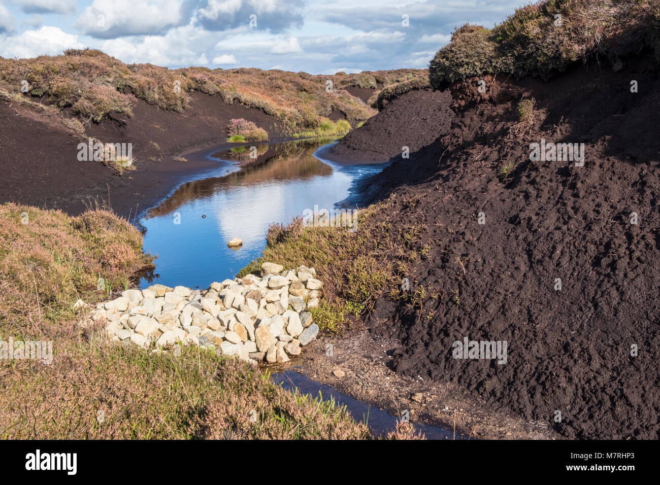 Gully blocking. Stones used to block a gully and prevent further ... Gully blocking. Stones used to block a gully and prevent further ...