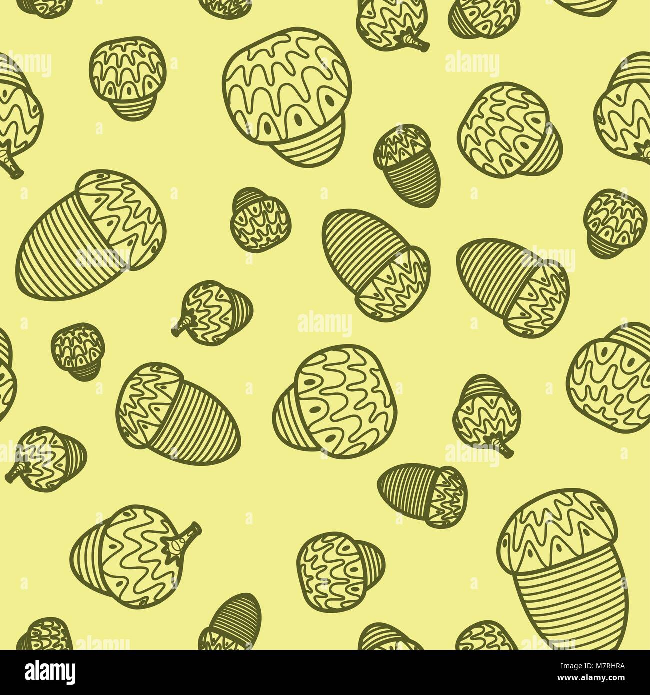 Seamless pattern made of acorns Stock Vector Image & Art - Alamy