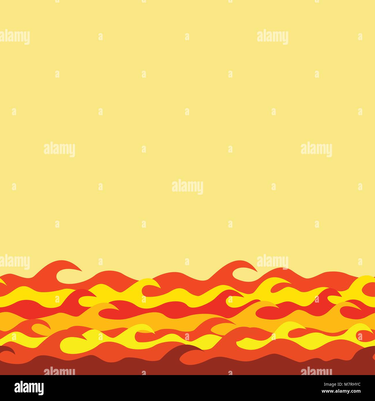 seamless decorative border from fiery waves Stock Vector Image & Art ...