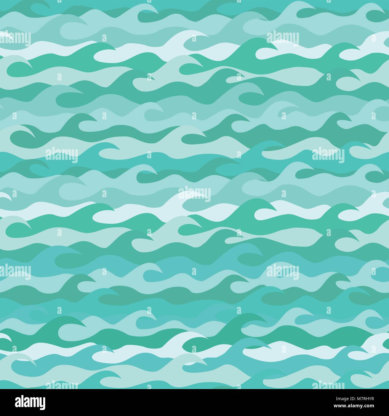 Seamless pattern made of sea waves Stock Vector Image & Art - Alamy