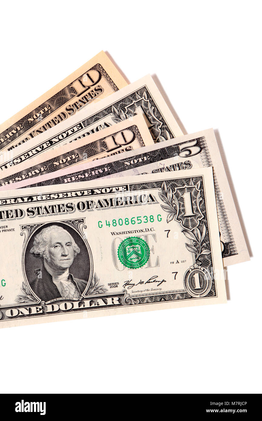 Stack Of 5 Dollar Bills