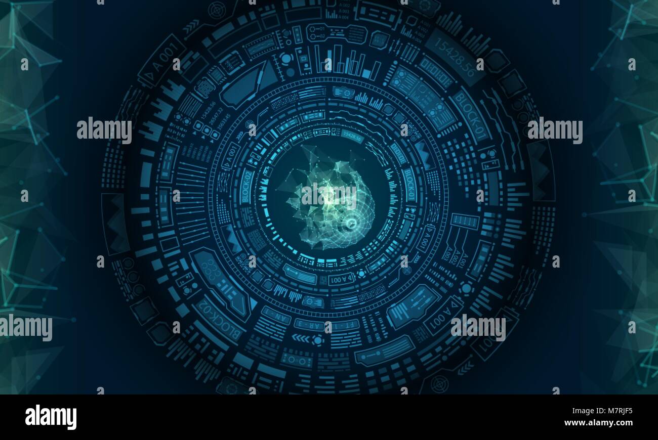 Futuristic HUD Elements Design, Techno Background Stock Vector Image ...