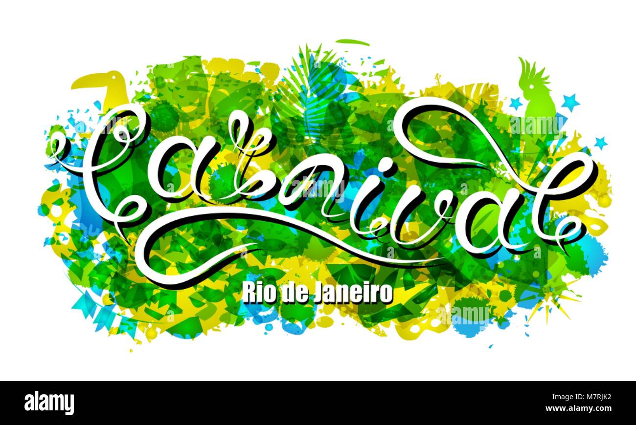 Carnival Lettering for Rio de Janeiro, Background Colors of the ...