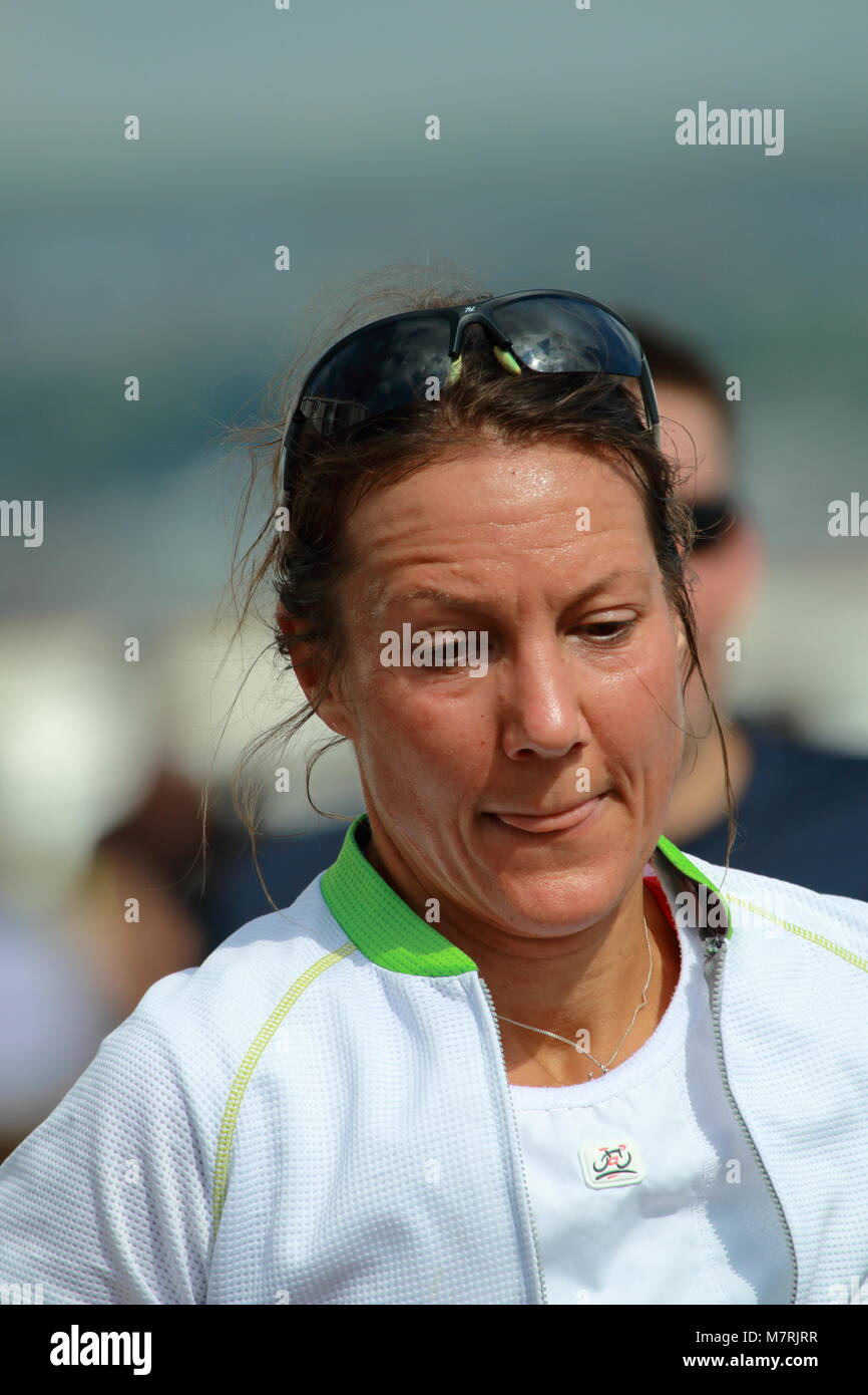 Half marathon stage of Weymouth ironman triathlon 2017 Stock Photo - Alamy