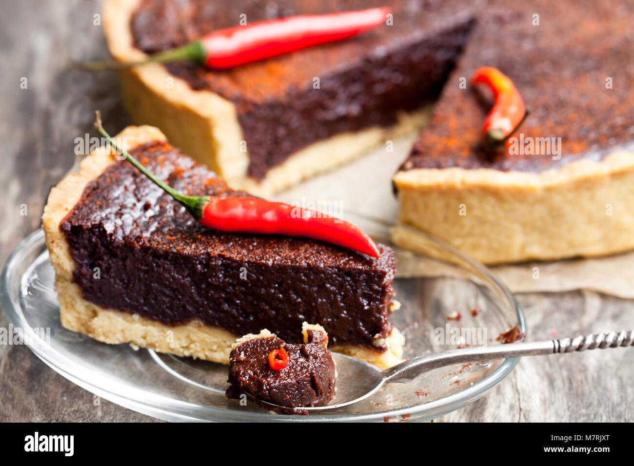 Delicious chocolate cake with chilli Stock Photo - Alamy