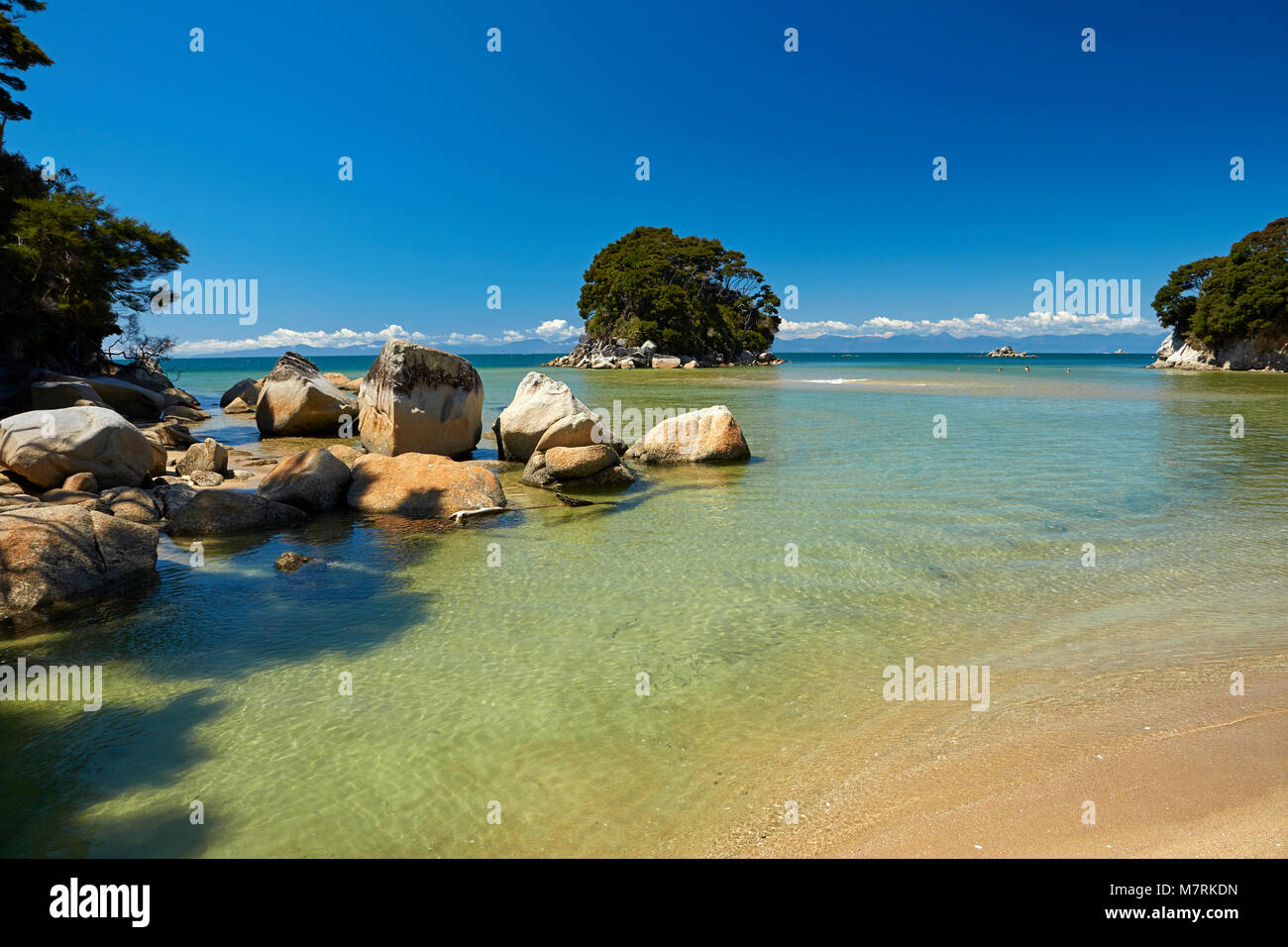 Mosquito Bay, Abel Tasman National Park, Nelson Region, South Island, New Zealand Stock Photo ...