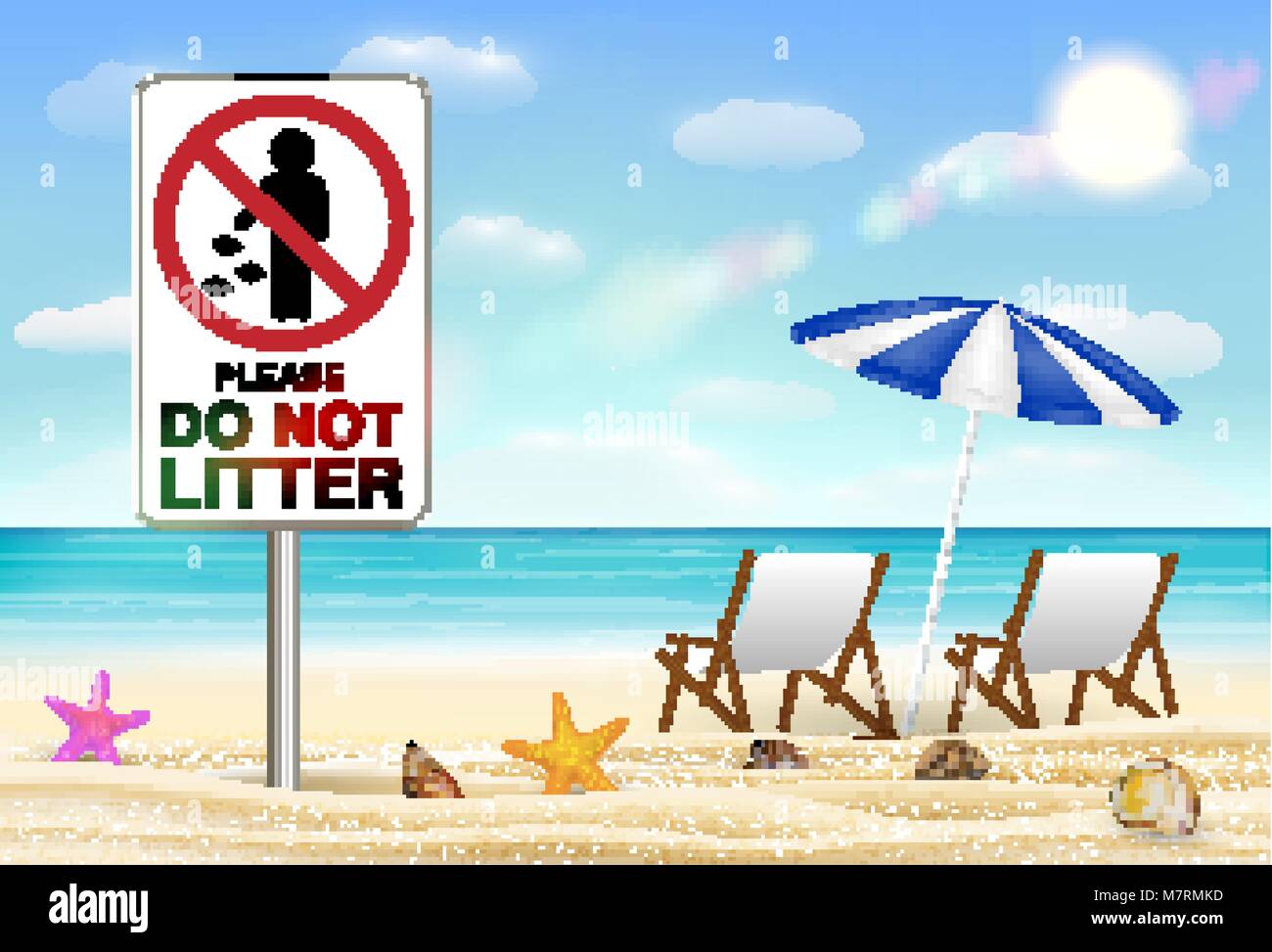 No trash sign on Stock Vector Images - Alamy