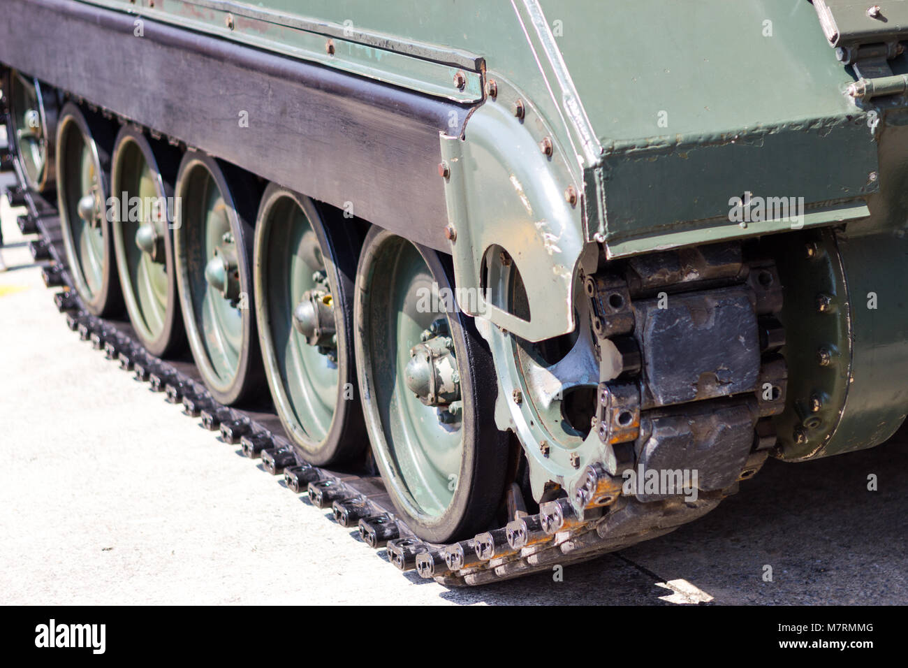 Closeup - Old tank wheel, public show Bangkok Thailand Closeup - Old ...