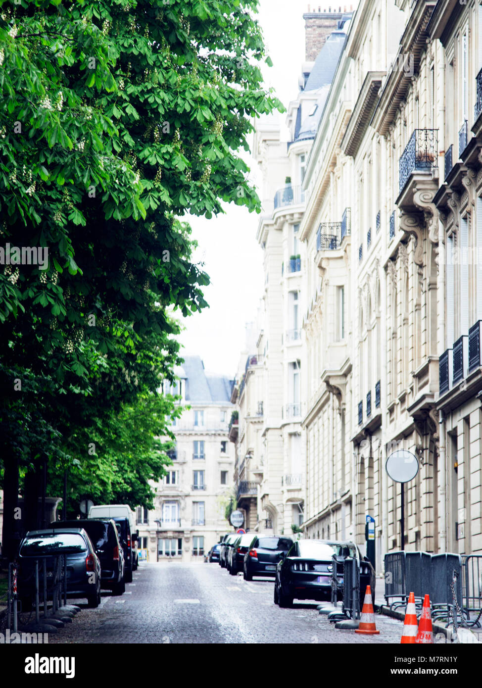 houses on french streets of Paris. citylife concept Stock Photo - Alamy