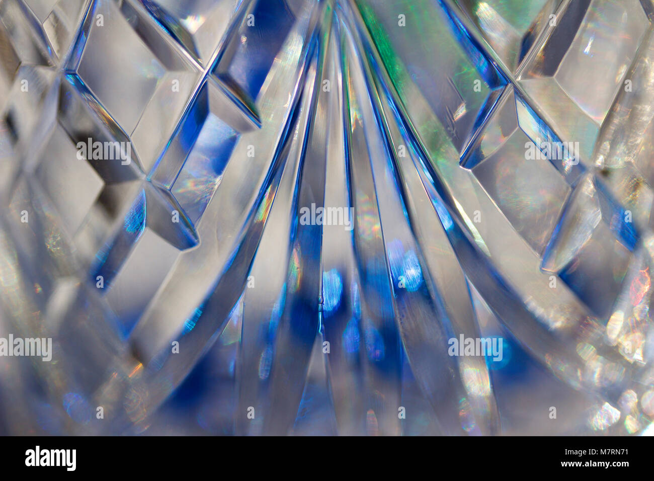 Macro abstract background of beautiful lead crystal glass designs and ...