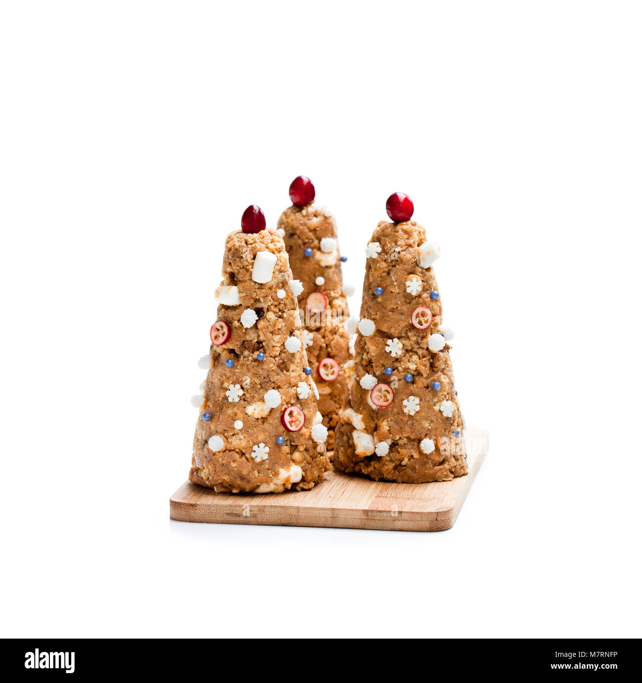 Christmas tree cookies isolated in white background Stock Photo - Alamy