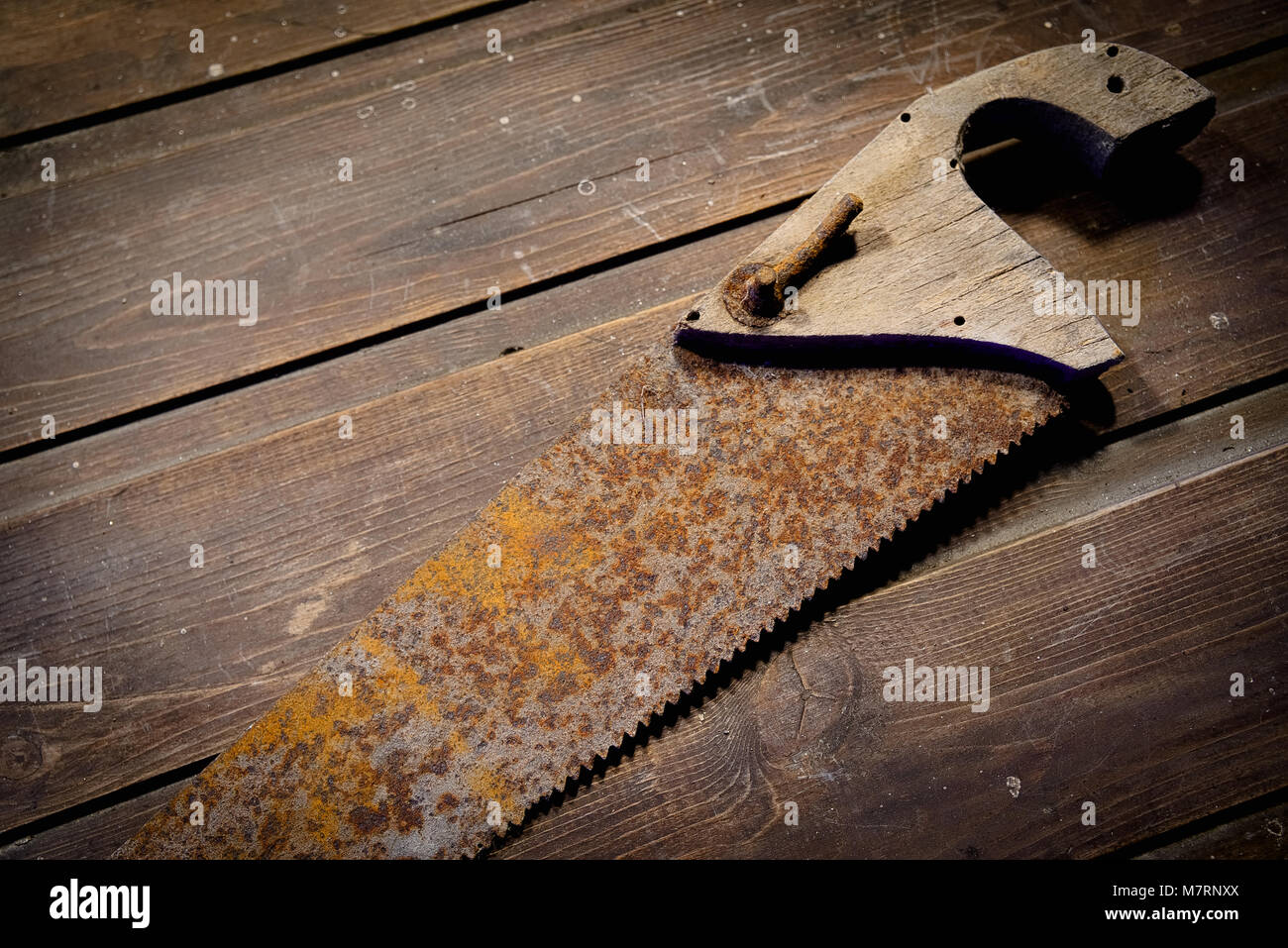 Old hand Saw Stock Photo - Alamy