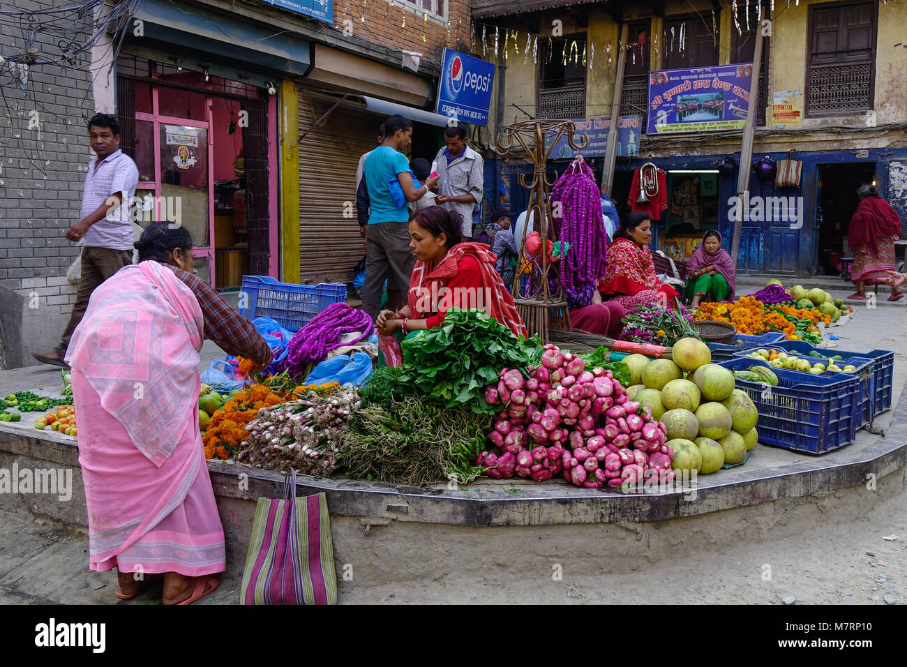 Vegetables in nepali market hi-res stock photography and images - Alamy