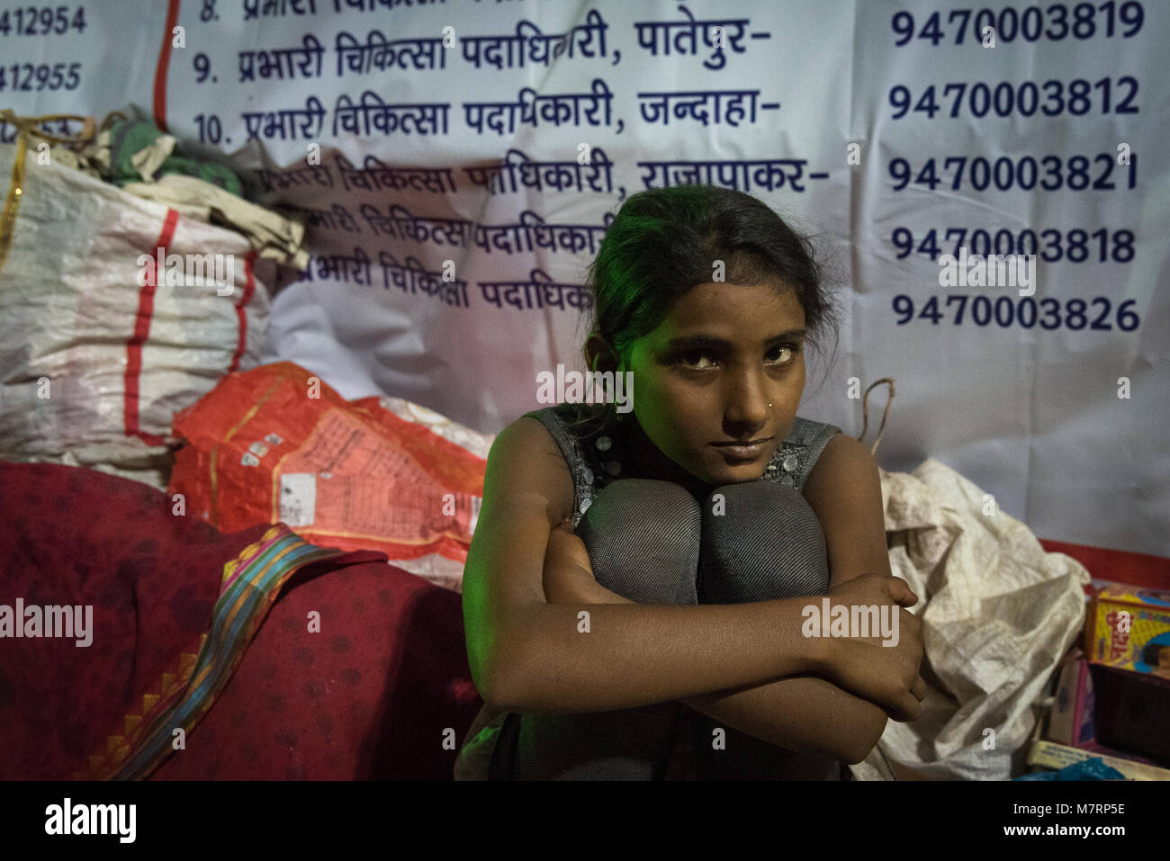 Teenage girl at the Kartika Purnima (Deva-Diwali) festival, Konhara ...