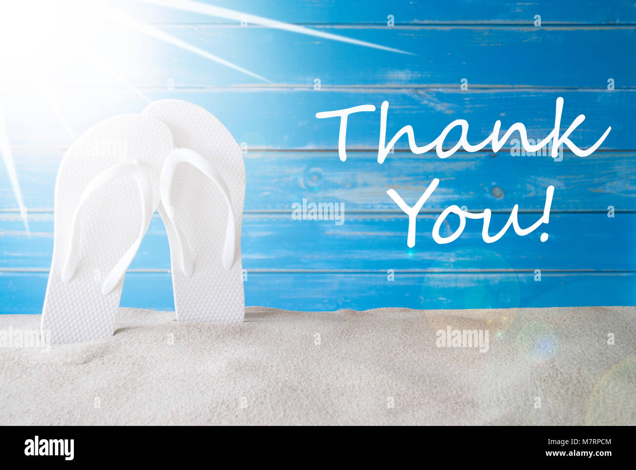 Sunny Summer Background, Text Thank You Stock Photo - Alamy