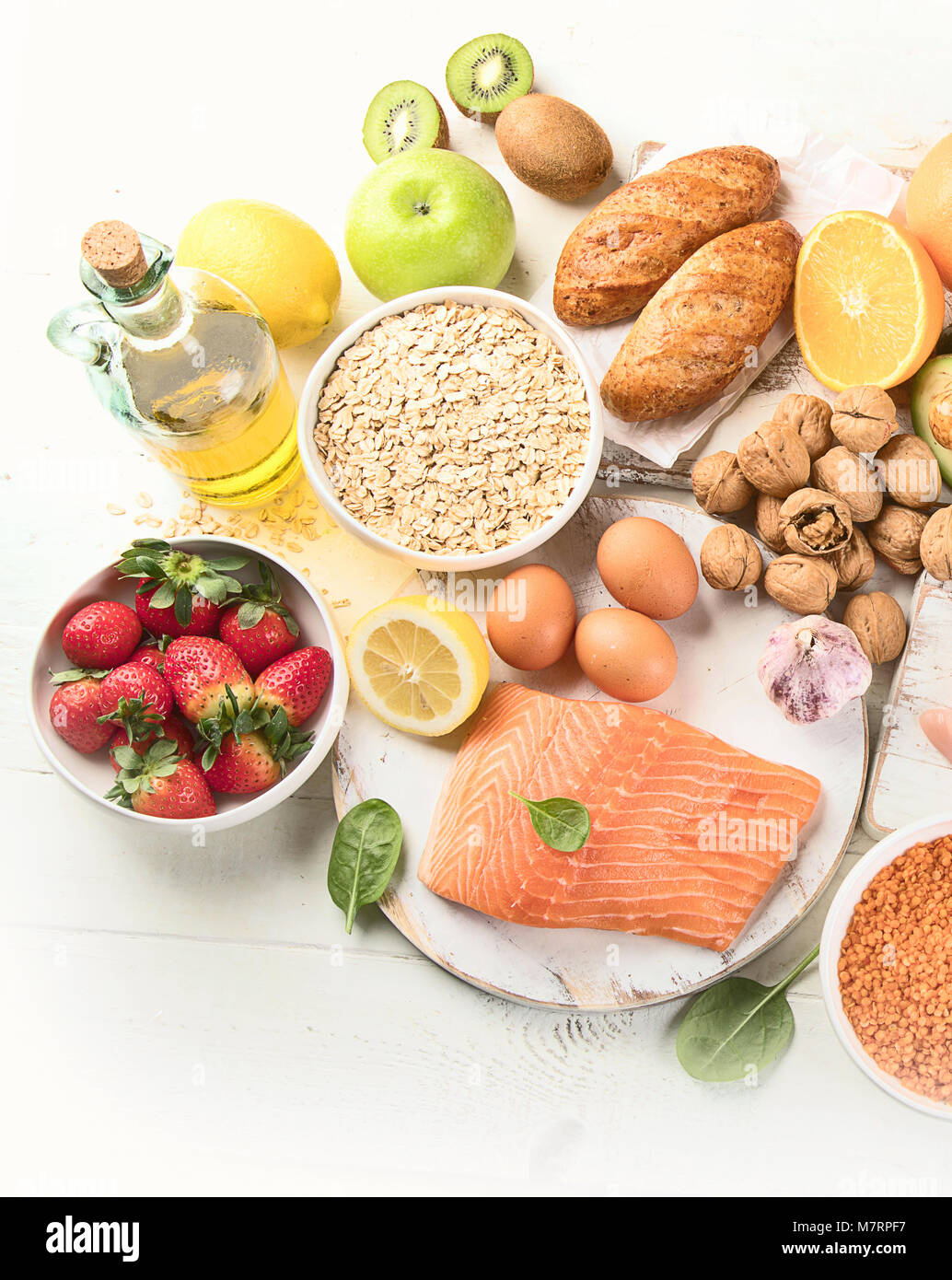 Egg carrot fish bread hi-res stock photography and images - Alamy