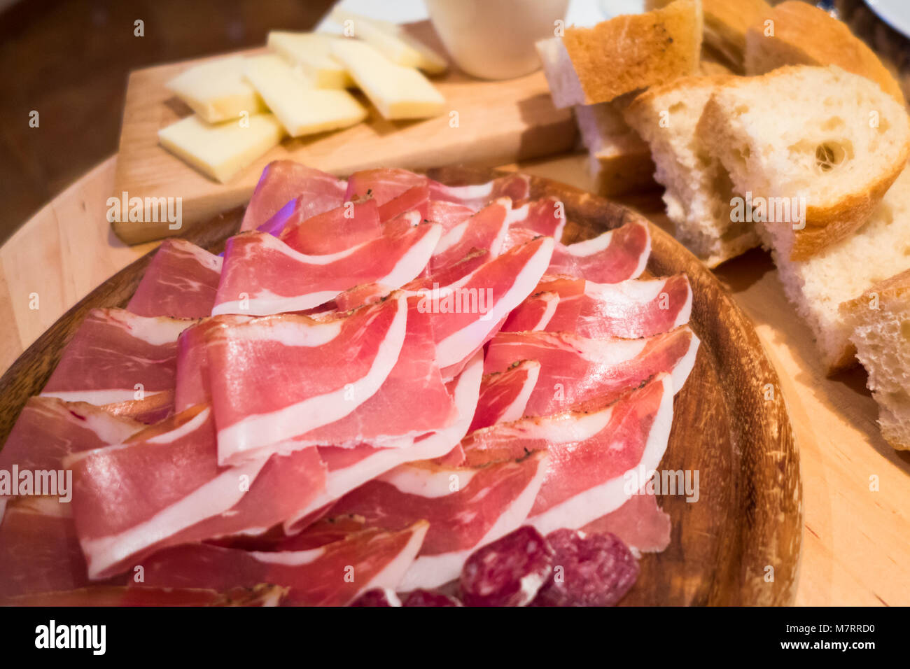 Homemade Prosciutto and Cheese Stock Photo - Alamy