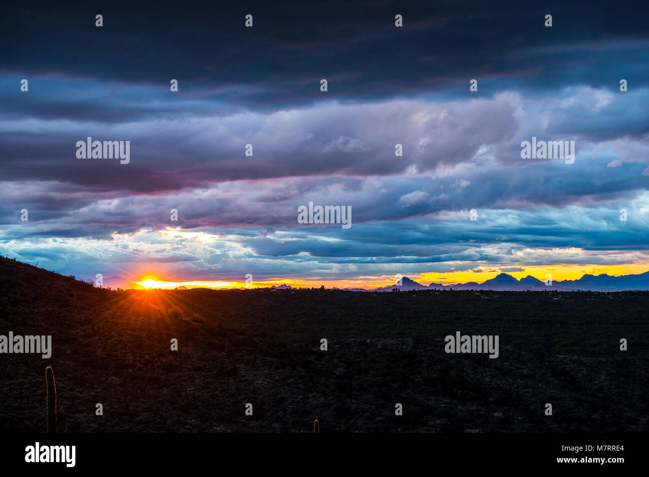 Arizona sunset landscape Stock Photo - Alamy