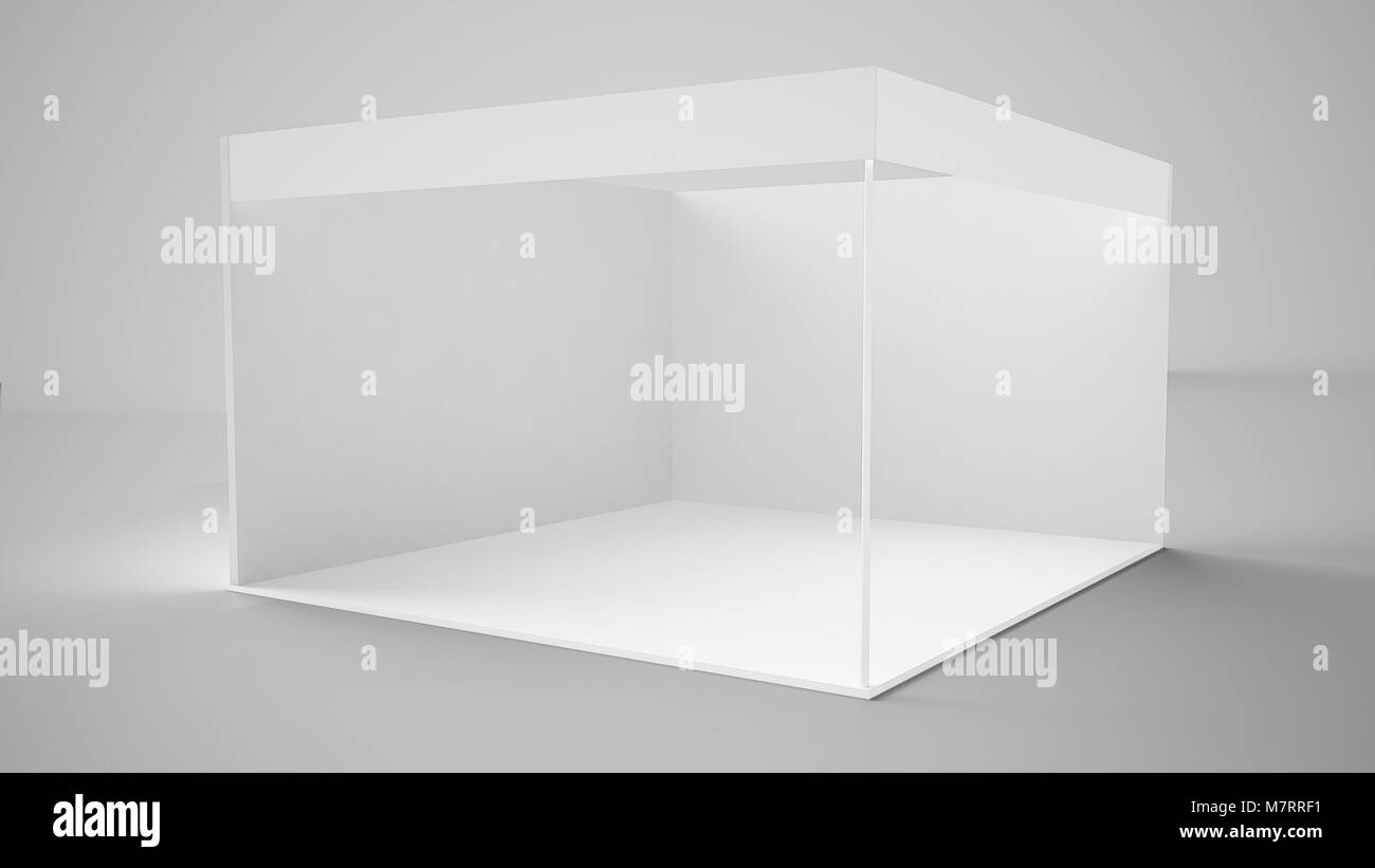 exhibition booth 3d rendering Stock Photo - Alamy