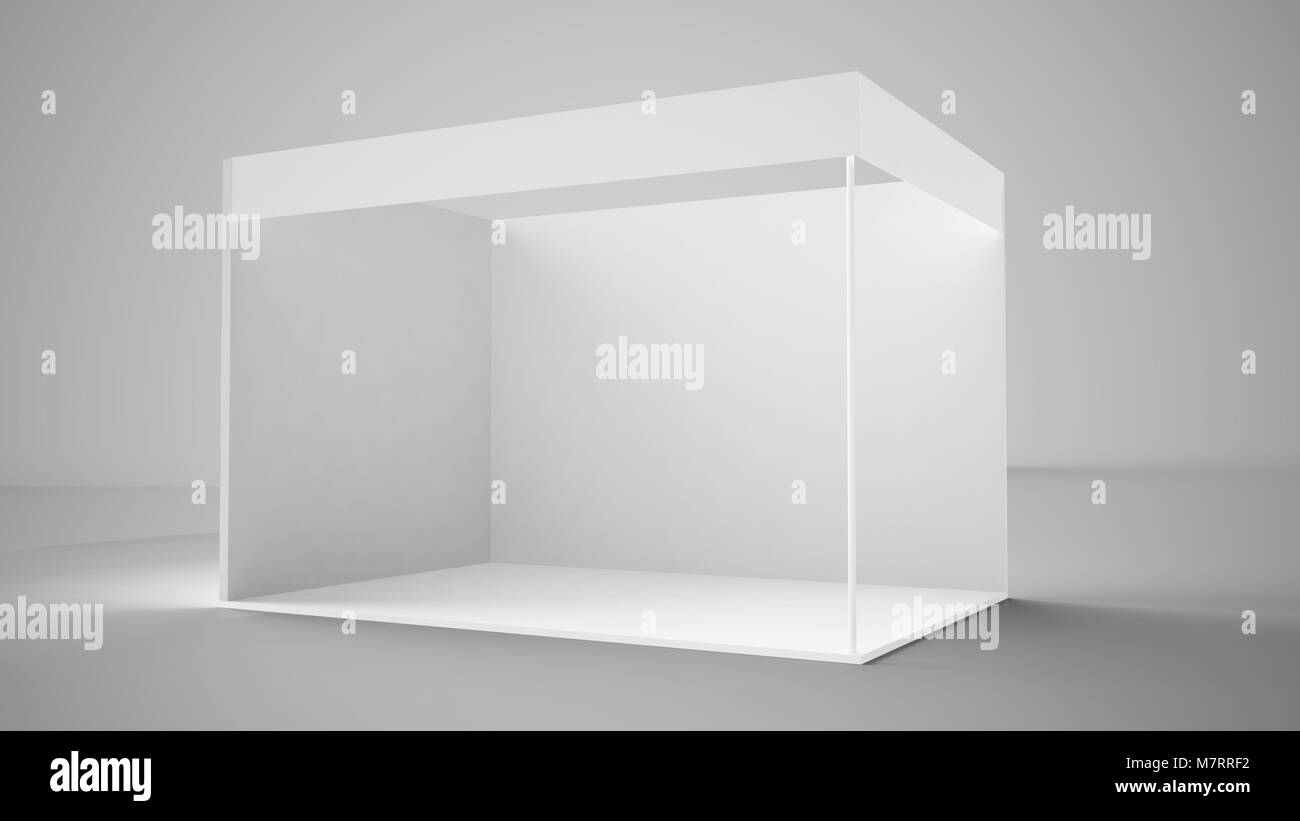 exhibition booth 3d rendering Stock Photo - Alamy