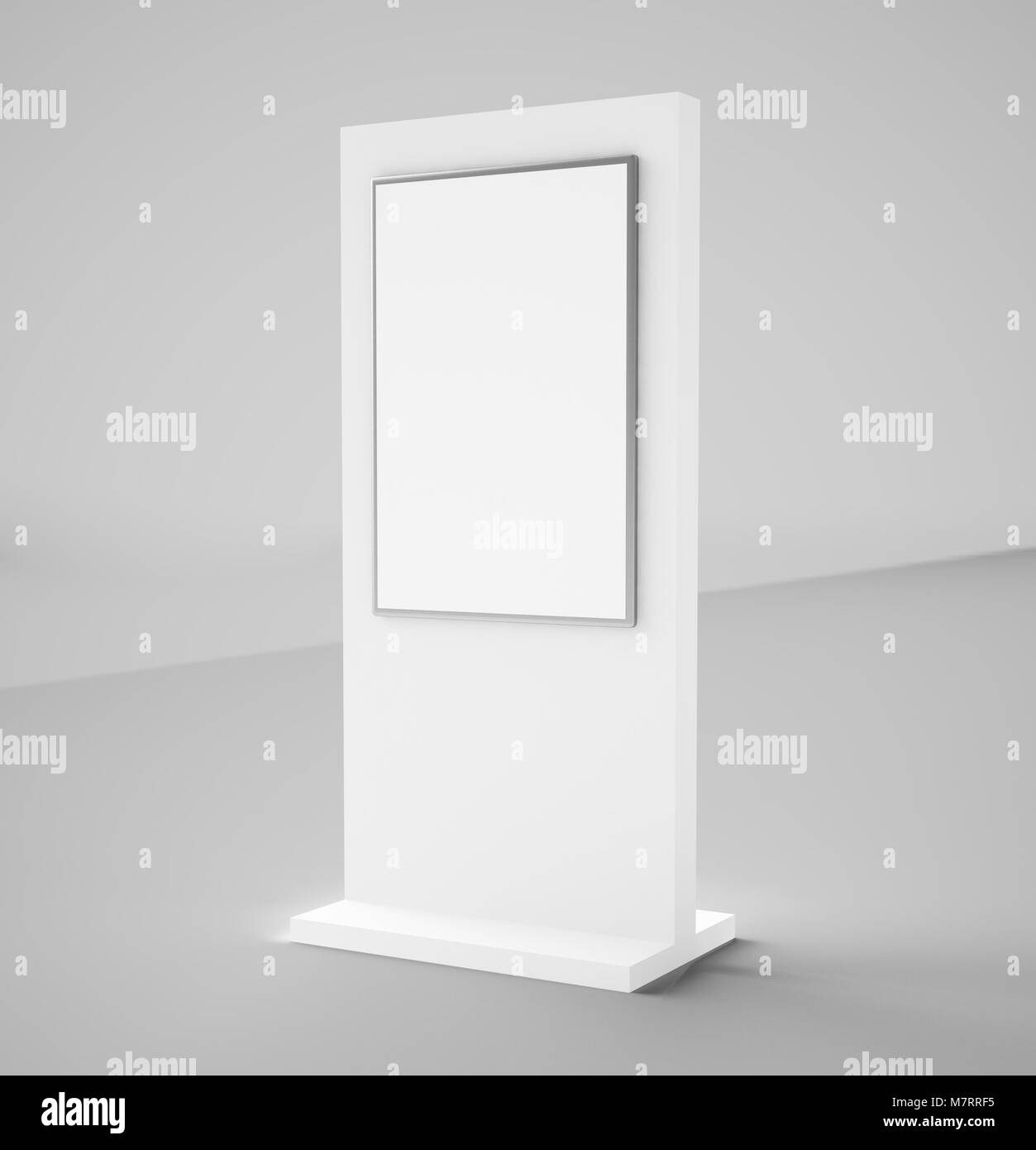 3d rendering of interactive screen on stand Stock Photo - Alamy