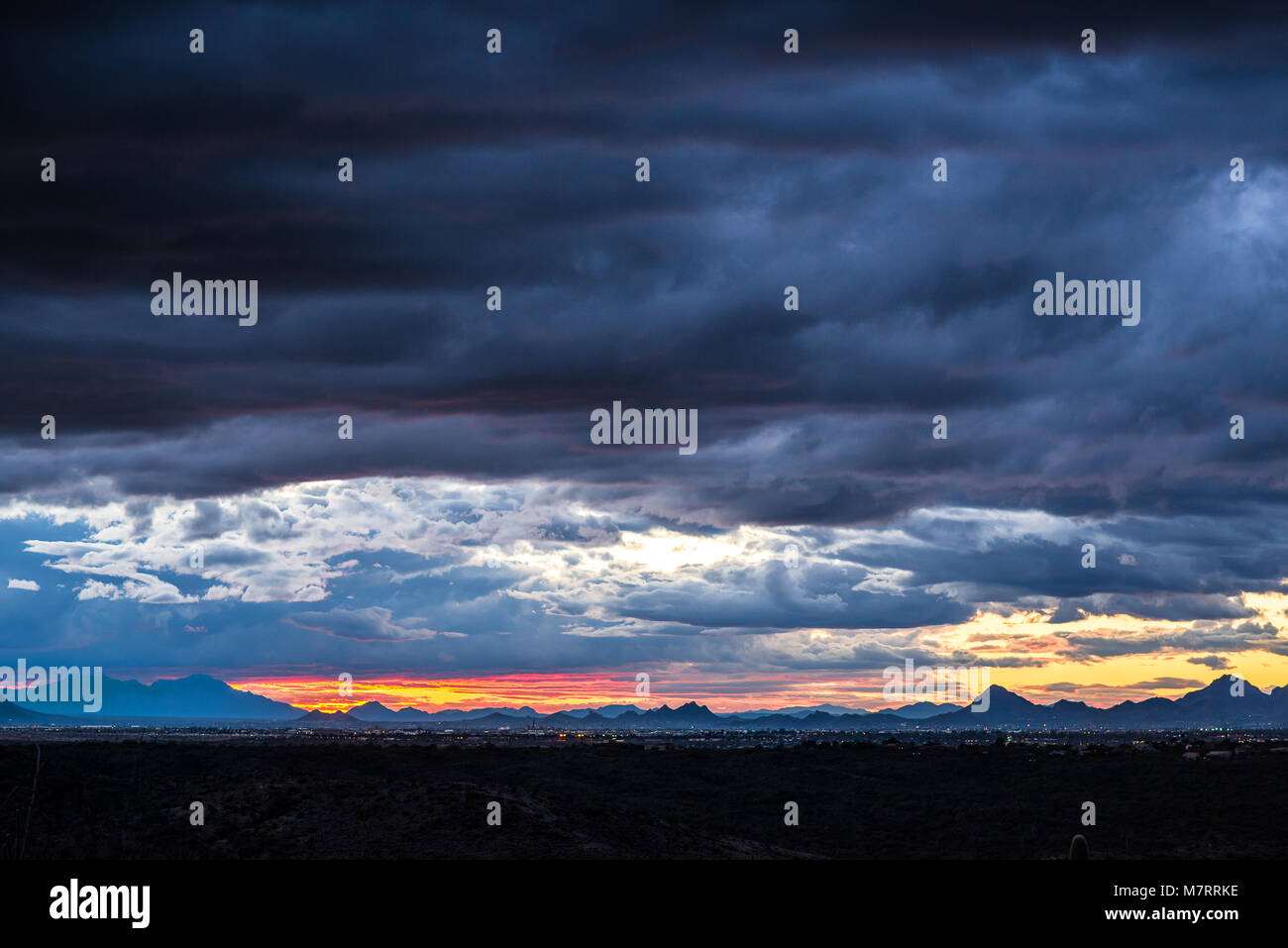 Arizona sunset landscape Stock Photo - Alamy