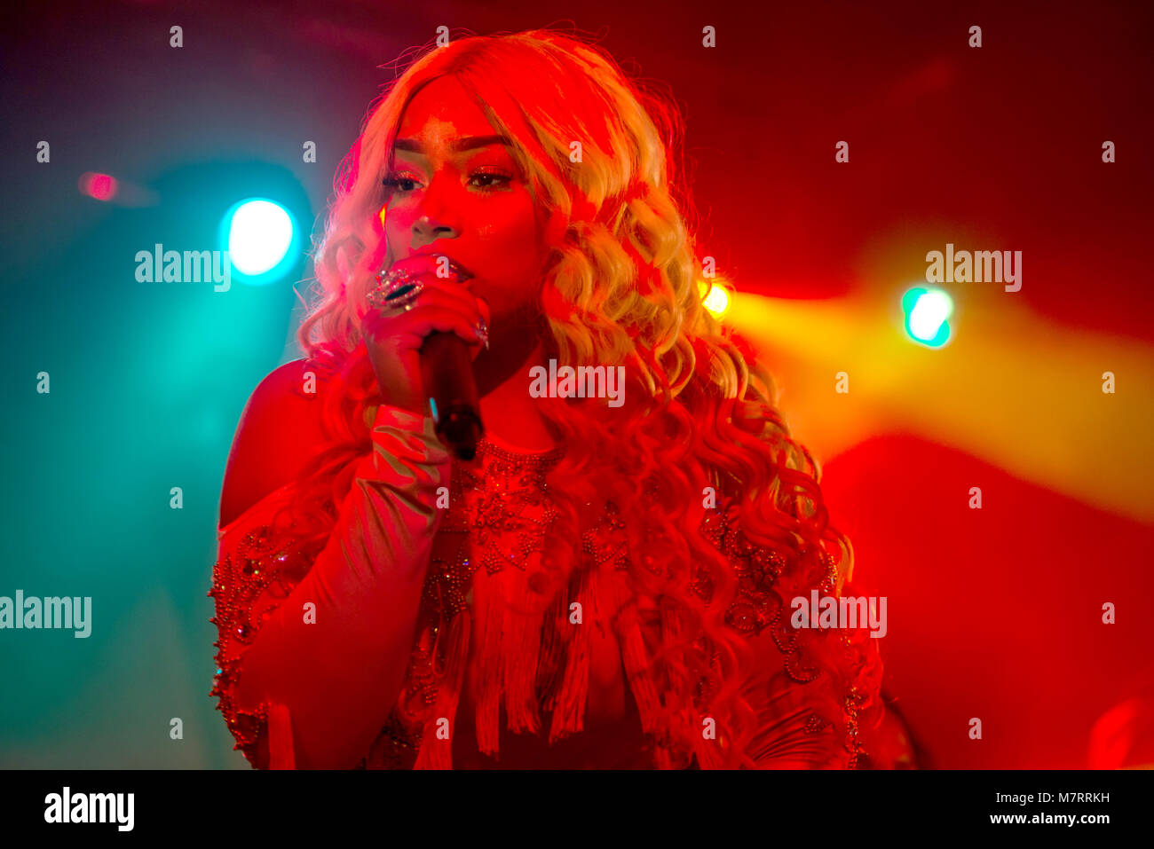 Rap artist Stefflon Don performing at Brighton's Concorde 2 venue Stock ...
