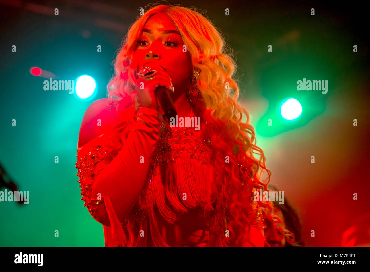 Rap artist Stefflon Don performing at Brighton's Concorde 2 venue Stock ...