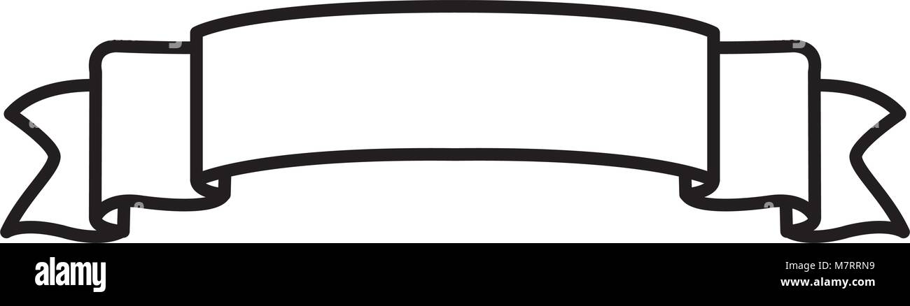 line ribbon object to decoration holiday celebration Stock Vector Image ...