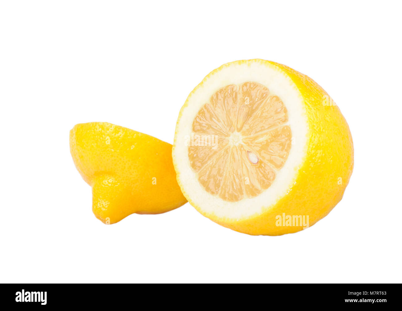 Lemon segments isolated on white Stock Photo - Alamy