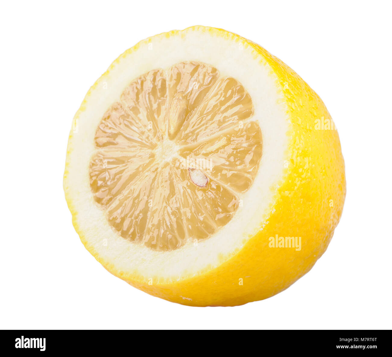 Lemon segment isolated on white Stock Photo - Alamy