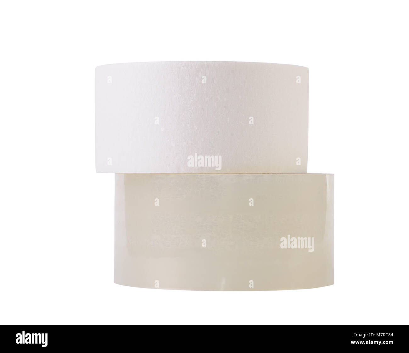 Rolls of tape isolated on white Stock Photo - Alamy