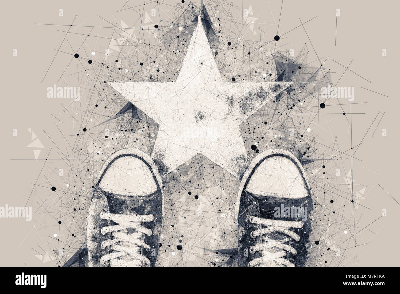 Person star shape hi-res stock photography and images - Alamy