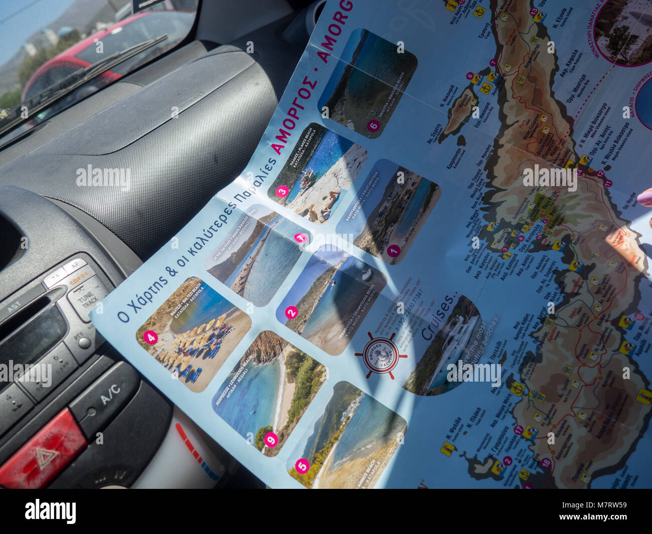 Island amorgos map hi-res stock photography and images - Alamy