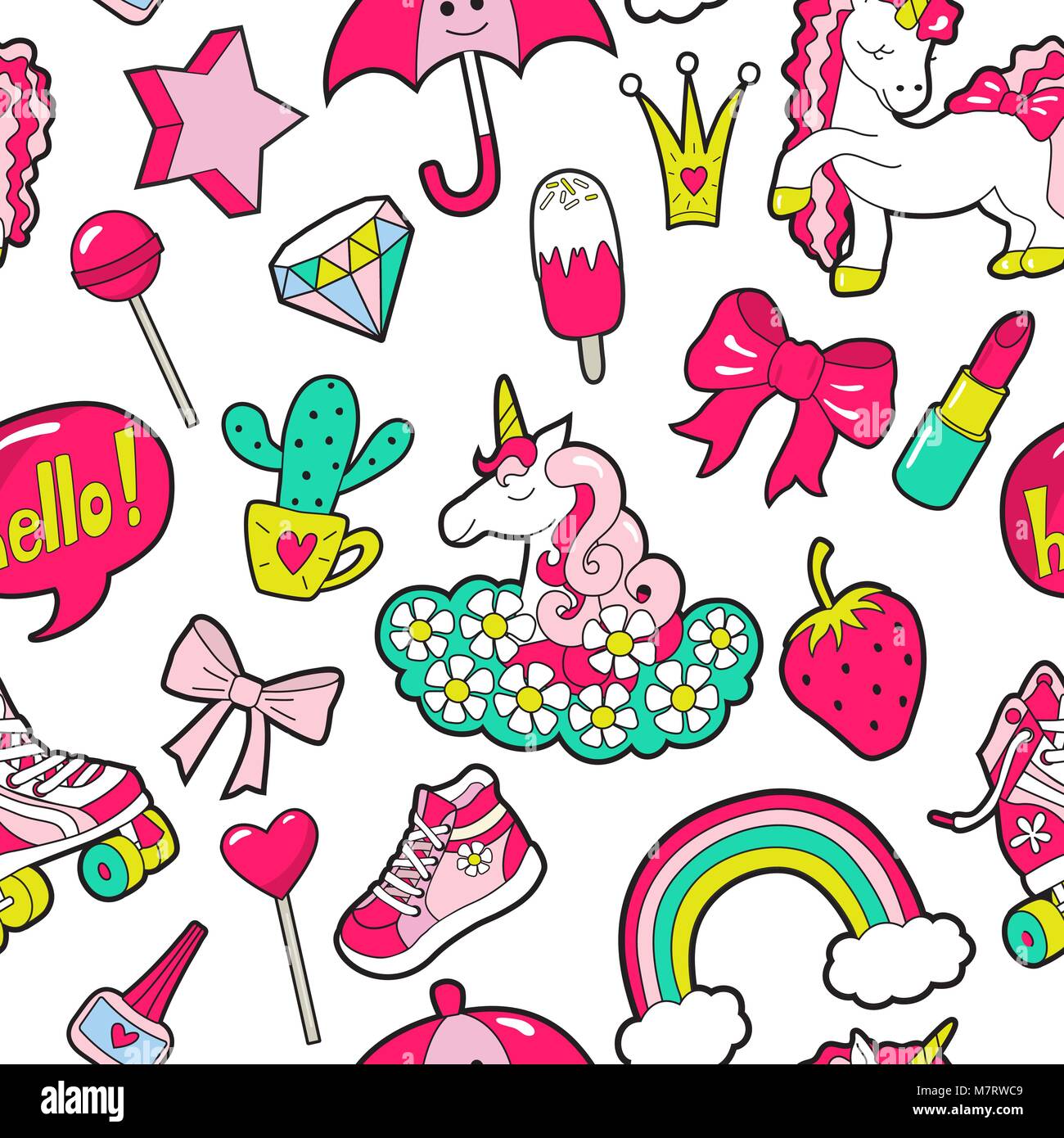 Girls patches Stock Vector Images - Alamy