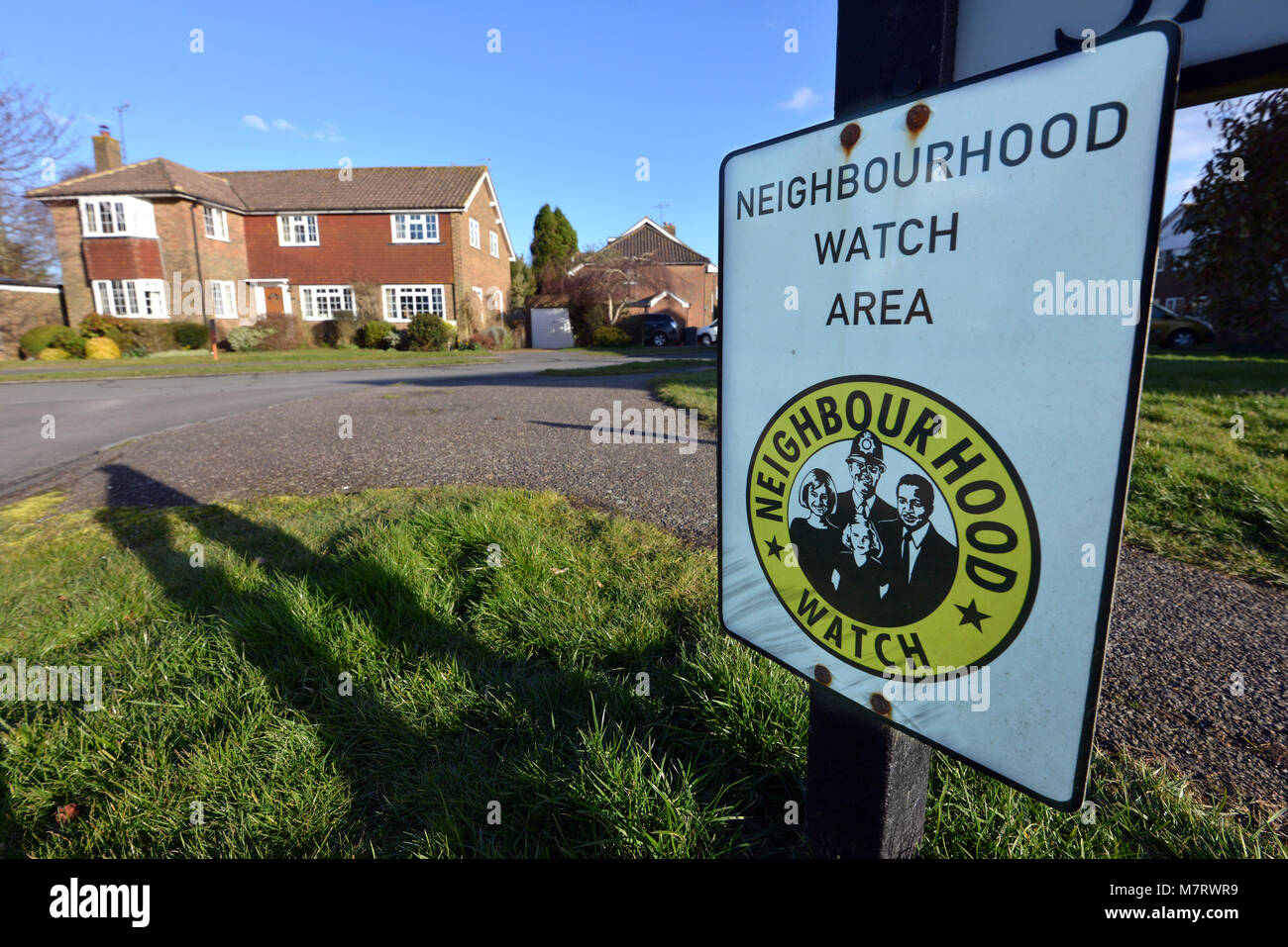 Neighbourhood Watch area sign Stock Photo - Alamy