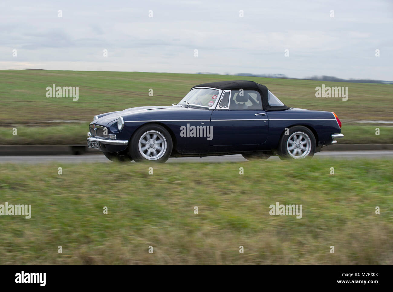 1972 MGB convertible with Minilite style alloy wheels Stock Photo - Alamy