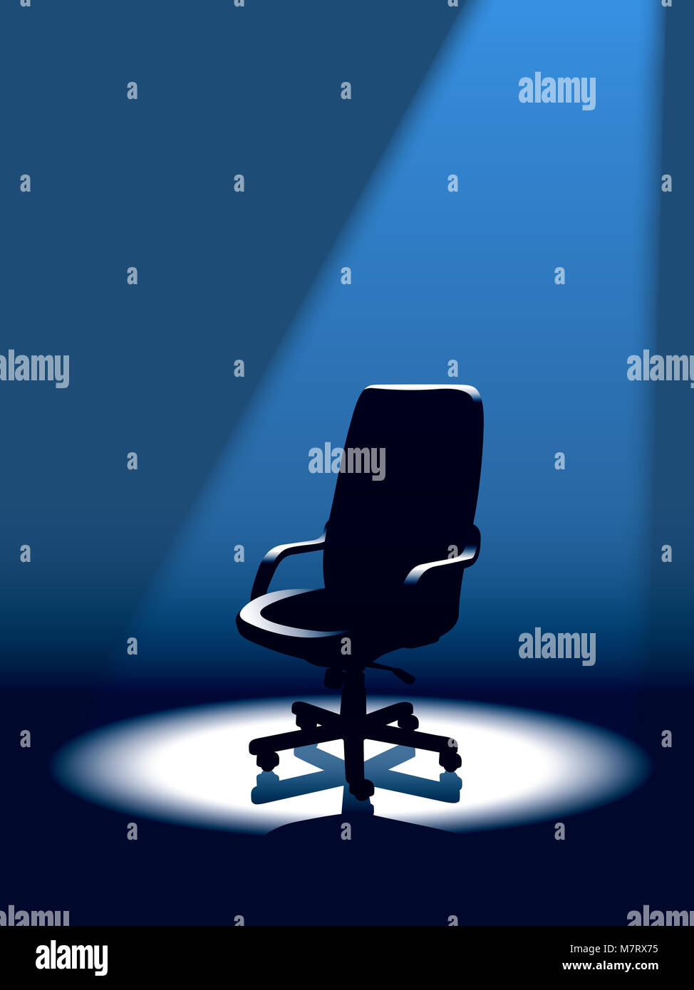 Rat race. Empty chair is waiting for the winner in the competition for ...
