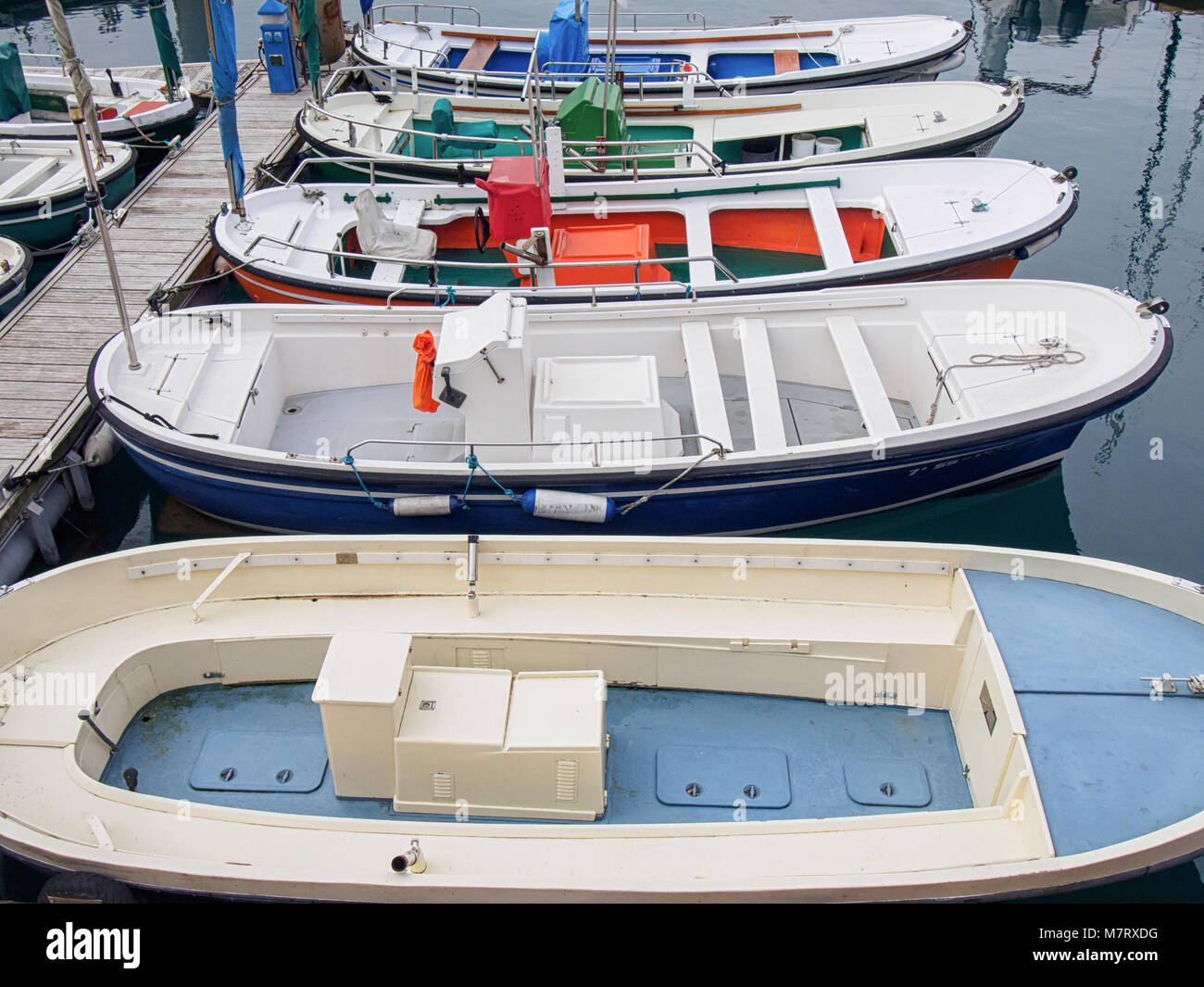 Red and white motor boats hi-res stock photography and images - Alamy