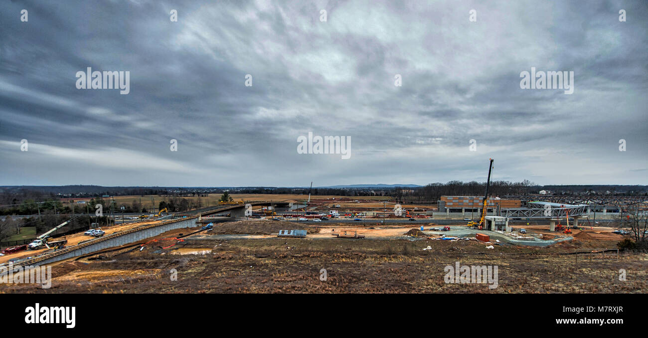 UNITED STATES: March 12, 2018: Construction is well under way on the ...
